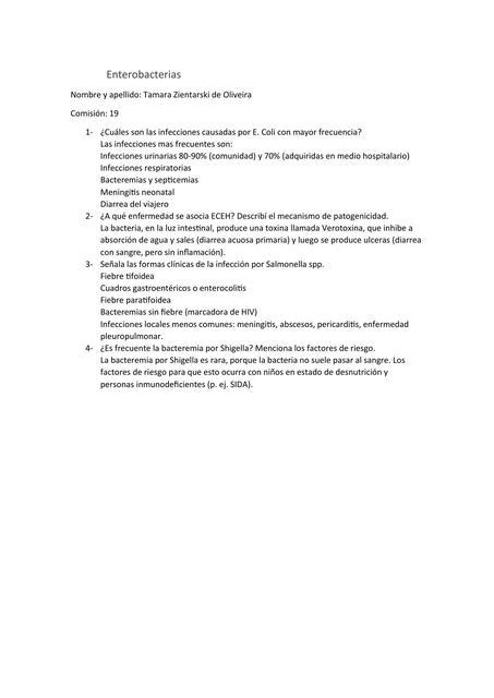 Enterobacterias Tamara Oliveira UDocz
