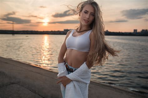Wallpaper Women Outdoors Dmitry Shulgin Model Blonde 2048x1365