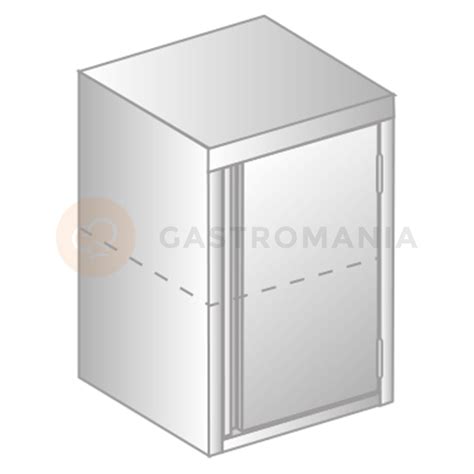 Szafka wisząca ze stali nierdzewnej 500x300x600 mm DORA METAL DM 3312