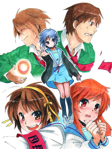 Safebooru Armband Asahina Mikuru Koizumi Itsuki Kyon Marker Medium