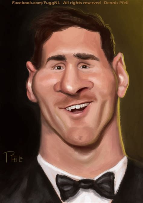 Lionel Messi Caricature By Dennis Pfeil Caricaturas De Famosos