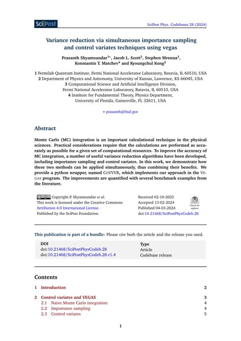 pdf variance reduction via simultaneous importance sampling and control variates techniques