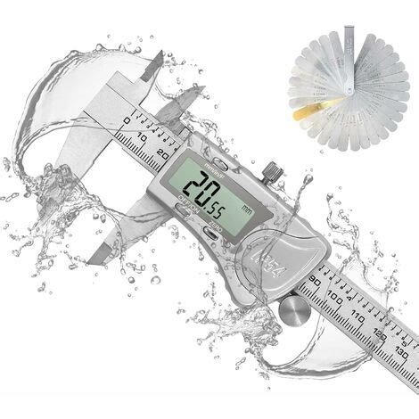 Pied à Coulisse Numériques Digital Etanche 32PCS Feeler Gauge 150 mm