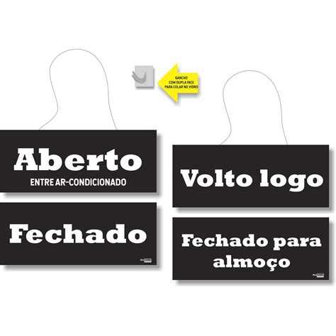 Placa Aberto Fechado Almoco E Volto Logo Gancho E Cordao Shopee Brasil