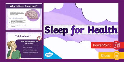 Sleep For Health PowerPoint Google Slides For 3rd 5th Grade