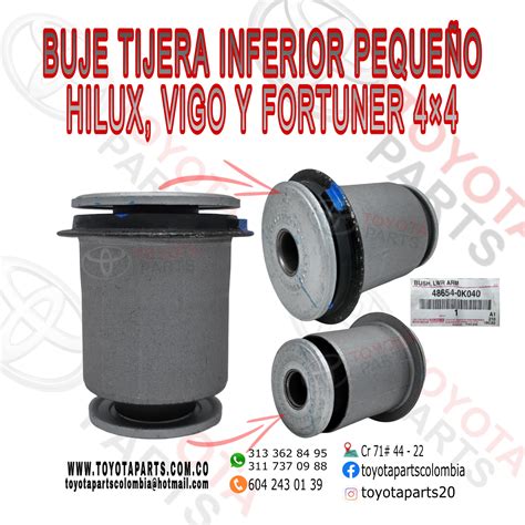 BUJE TIJERA INFERIOR PEQUEÑO HILUX VIGO Y FORTUNER Repuestos Toyota