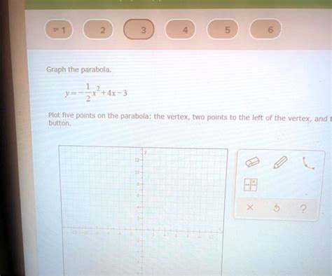 solved graph the parabola j plot five points on the parabola the vertex two points to the