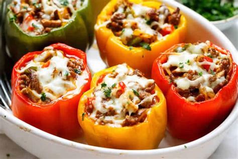 Recette poivron farci au riz et viande hachée ww un délice irrésistible