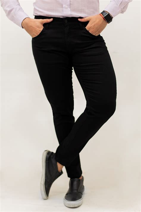 Calça Super Skinny Masculina Sarja Preta Stretch Anticorpus