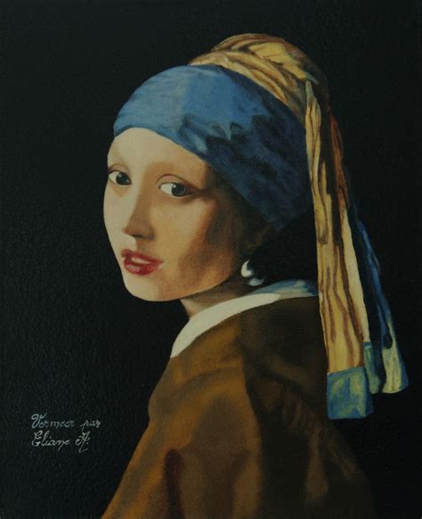 Eliane Allaert Artiste peintre La jeune fille à la perle