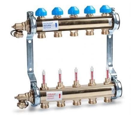 Thermrad Messing Vloerverwarming Verdeler 4 Groepen Zonder Pomp CV