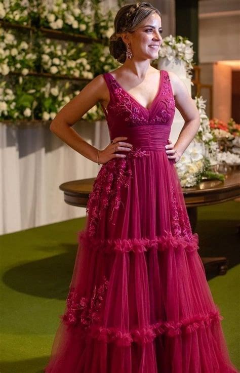 Vestido De Festa Pink E F Csia Longos Para Casamentos Vestidos