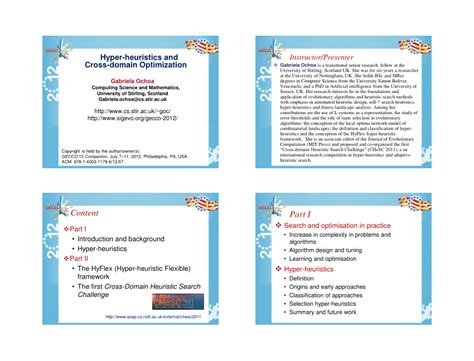 pdf hyper heuristics and cross domain optimization