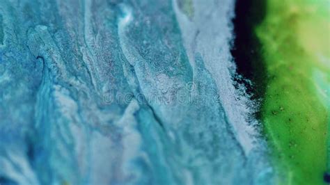 Ink Spill Glitter Fluid Wave Blue Green Paint Flow Stock Video Video