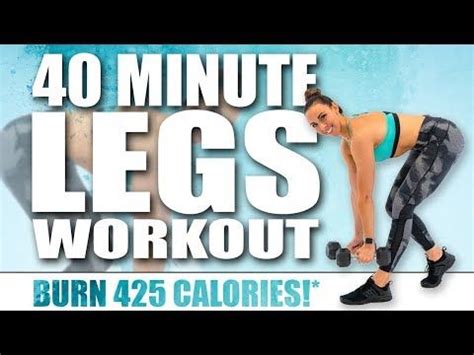 40 MINUTE LEGS WORKOUT BURN 425 CALORIES With Sydney Cummings
