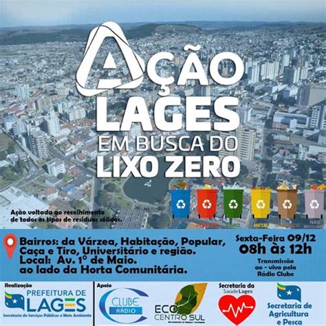 Ação Lages Em Busca do Lixo Zero da Prefeitura será no dia 9 de
