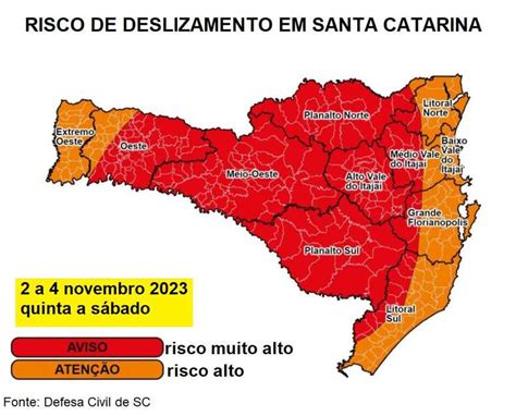 Risco Muito Alto De Deslizamentos Em Santa Catarina