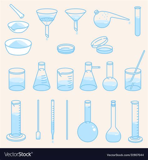 Chemical Laboratory Glassware Royalty Free Vector Image