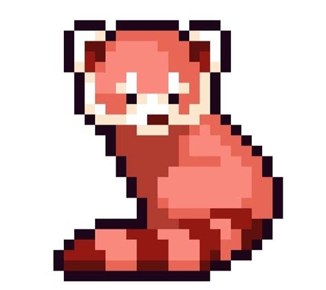 Minecraft Panda Pixel Art Grid