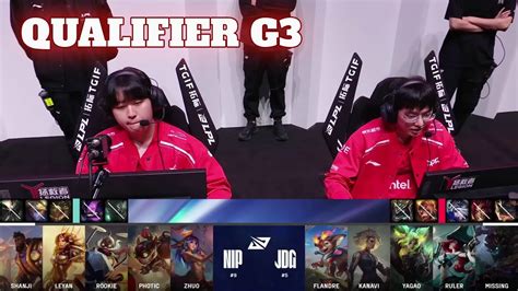 Nip Vs Jdg Game Lpl Worlds Regional Qualifier Ninjas In