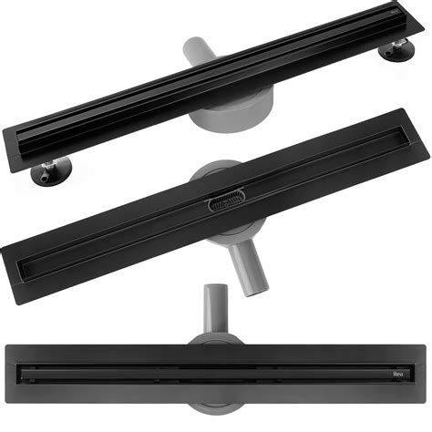 ODPŁYW LINIOWY POD PRYSZNIC PODŁUŻNY NEOX SLIM PRO CZARNY BLACK 60 CM