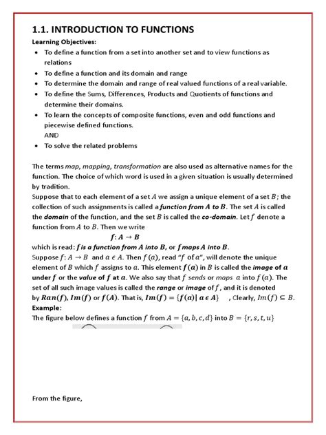 unit 1 functions pdf function mathematics variable mathematics