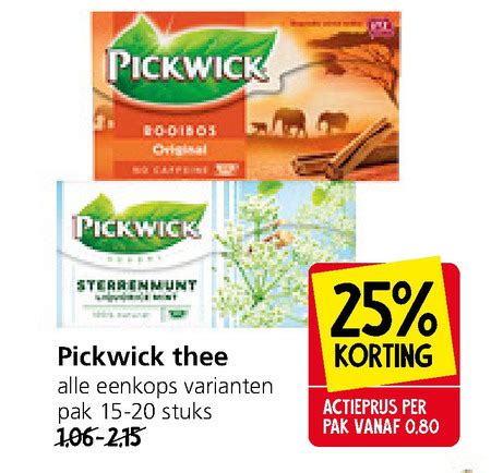 Pickwick Thee Folder Aanbieding Bij Jan Linders Details