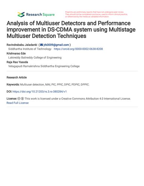 pdf analysis of multiuser detectors and performance improvement in ds cdma system using