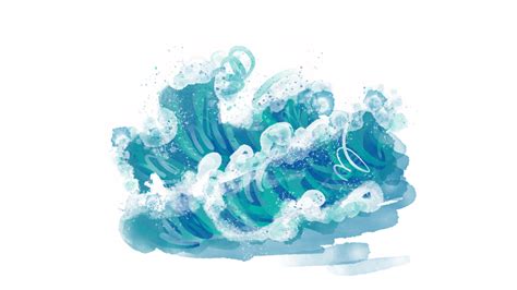 Ocean Wave PNG Image Ocean Waves Watercolor Ocean Blue Waves Wave