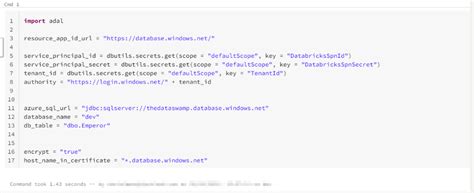Databricks PySpark Connect To Azure SQL With Service Principal Stack