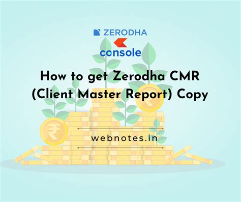 How To Get Zerodha CMR Client Master Report Copy Online Step By
