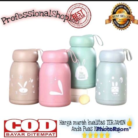 Jual PS Botol Minum Kaca Mini Kelinci 330 ML Botol Minum Termos