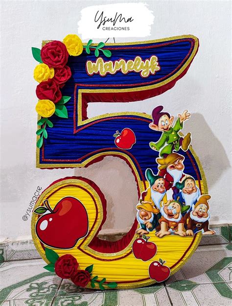 Piñata número 5 Blanca nieves en 2024 Piñatas tradicionales Piñata
