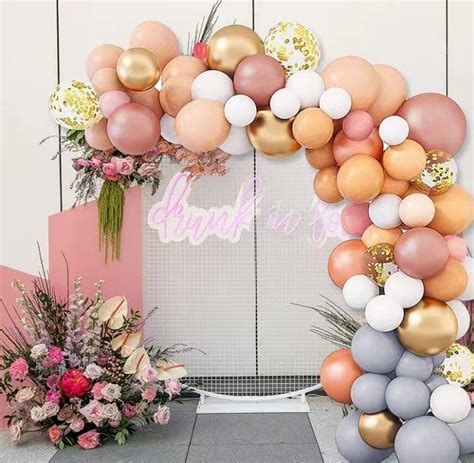 Kit ballons de confettis pour l arche anniversaire mariage 84 pièces