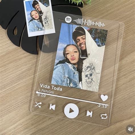 Quadro Spotify Personalizado Placa Interativa Spotify Foto
