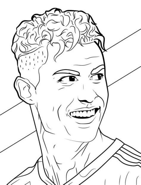 Coloriage Ronaldo gratuit à imprimer