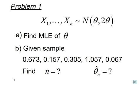 solved problem 1 x1 … xn∼n θ 2θ a find mle of θ b given