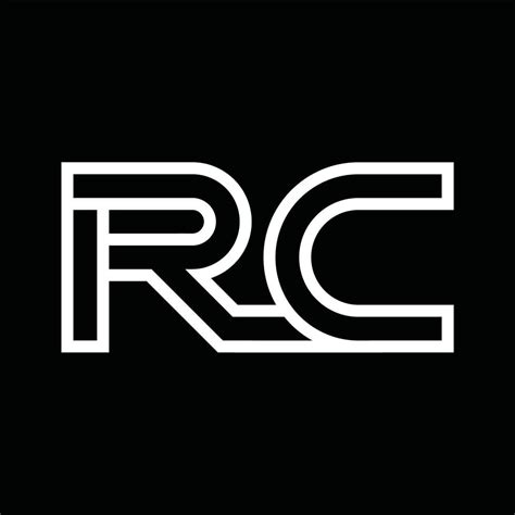 RC Logo Monogram With Line Style Negative Space 16566718 Vector Art At