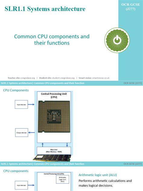 2 gcse ocr 1 1 common cpu components and their functions download free pdf central