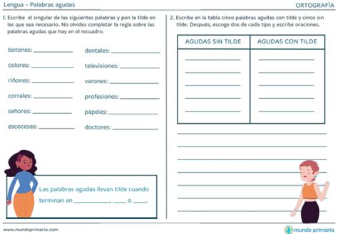 Palabras Agudas Graves Y Esdrujulas Ejercicios Para Imprimir 13440
