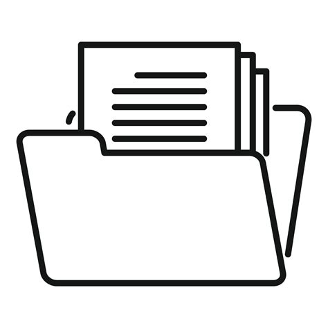 Open Folder Documents Icon Outline Style 14637378 Vector Art At Vecteezy