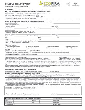 Fillable Online Hispagua Cedex Descargar Solicitud De Participaci N
