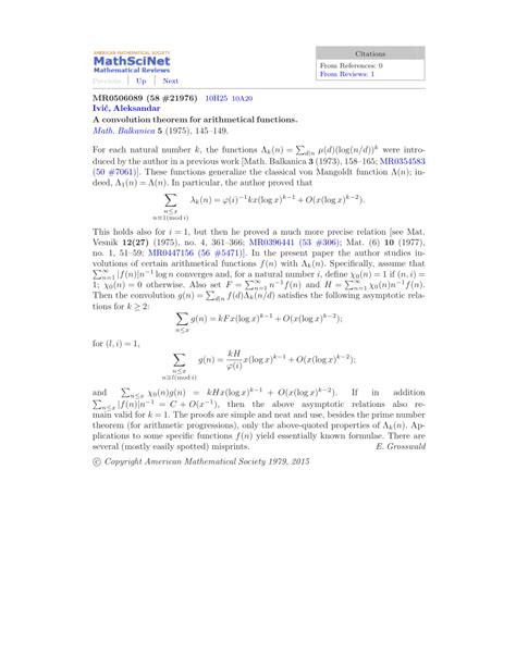 pdf a convolution theorem for arithmetical functions