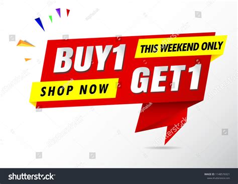 Buy 1 Get 1 Free Sale Stock Vector Royalty Free 1148576921 Shutterstock