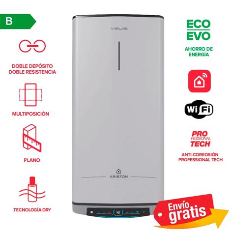 Termo Eléctrico Ariston Velis Tech Dry 80 WiFi Mejor precio Ofertas