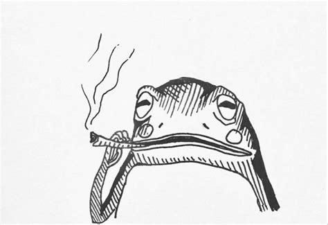 Smoking Frog Sketchbook Art Inspiration Frog Tattoos Frog Art