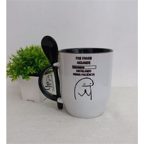 Caneca Flork Por Favor Aguarde Instalando A Minha Paciência Bento Meme