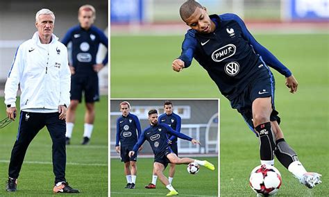Antoine Griezmann And Kylian Mbappe Train With France Daily Mail Online