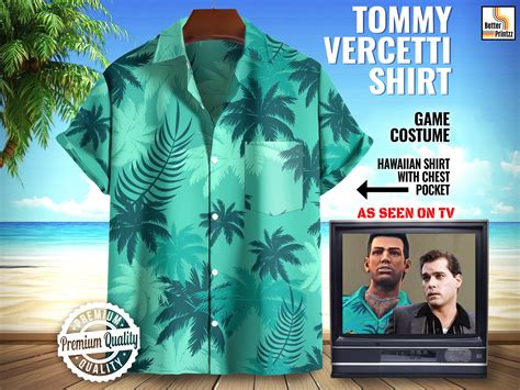 Tommy Vercetti Hawaiian Shirt Vice City Shirt Ray Liotta As Tommy