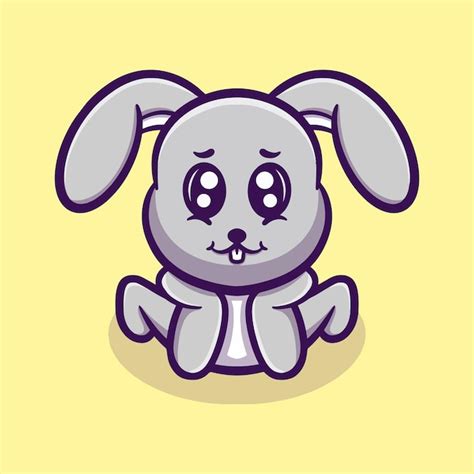 Ilustra O De Cone De Vetor De Coelho Fofo Vetor Premium